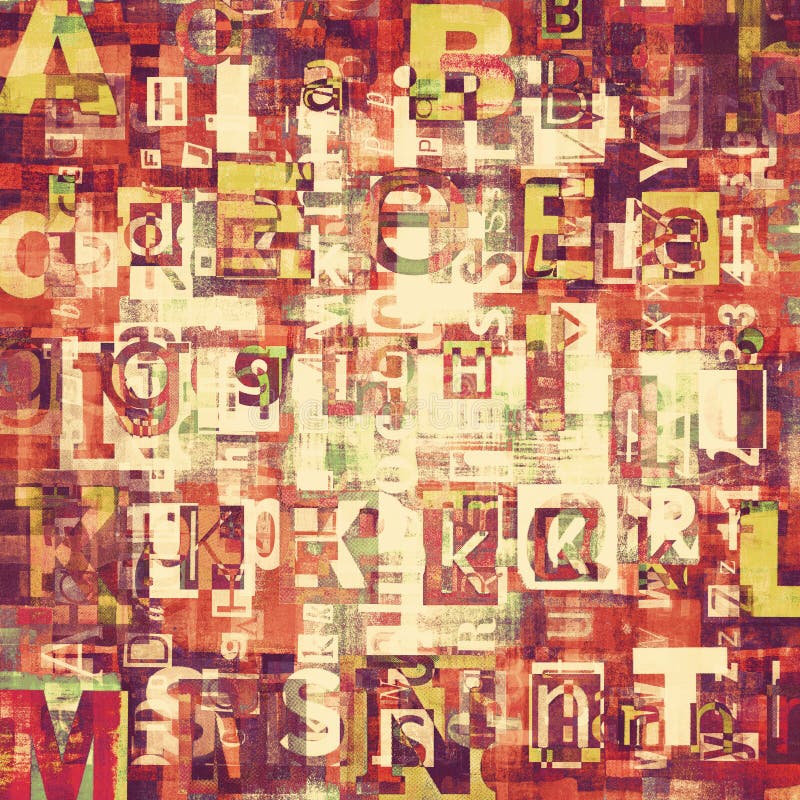 Colorful, Newspaper, Magazine Alphabet Stock Image - Image of newsprint ...