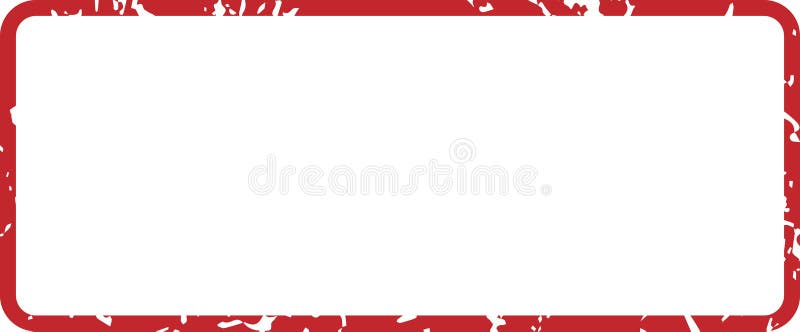 Red Grunge Rectangular Frame Featuring Rounded Corners and Rough Edges ...