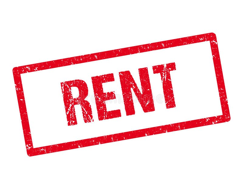 Red Grunge Rent Rubber Stamp. Stock Vector - Illustration of finance ...