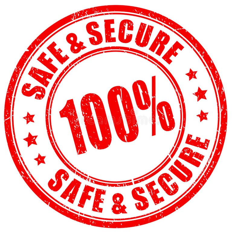 Red Grunge Stamp Safe and Secure Stock Vector - Illustration of insured ...