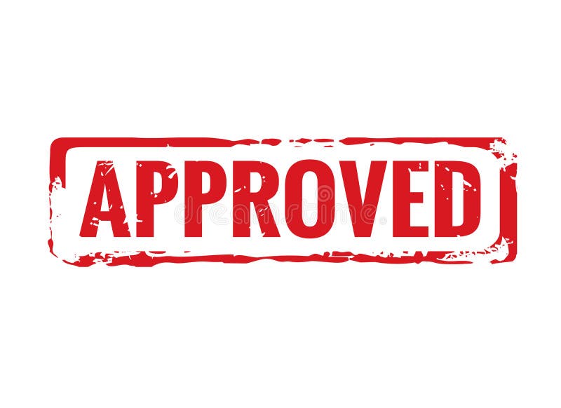 Red Stamp and Text Approved. Vector Illustration Stock Vector ...