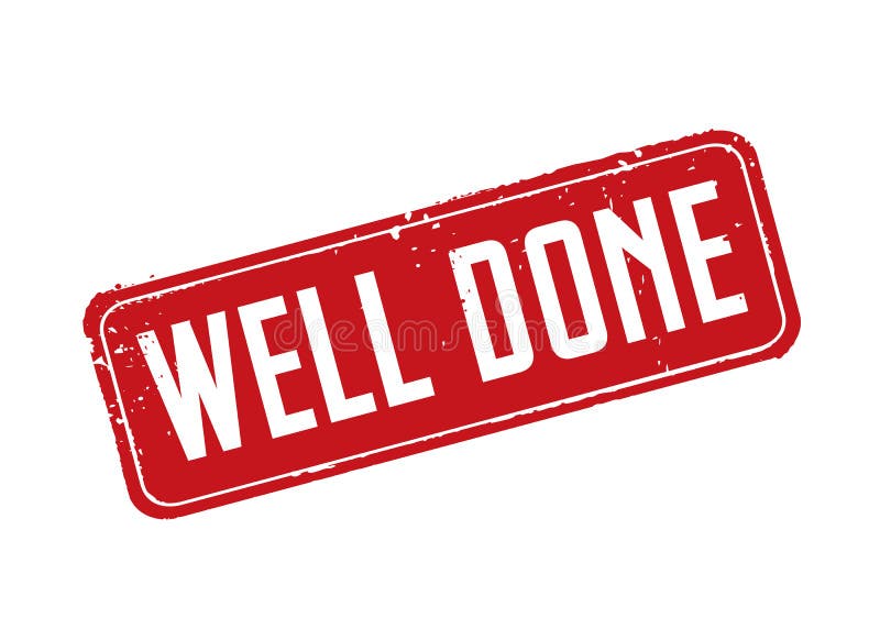 Red Stamp and Text WELL DONE. Vector Illustration Stock Vector ...