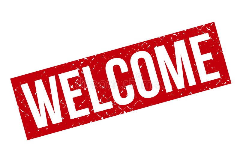 Red Grunge Welcome Rubber Stamp Isolated on White Background Stock ...