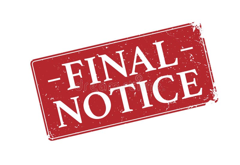 Red Grungy FINAL NOTICE Label or Stamp Stock Vector - Illustration of ...