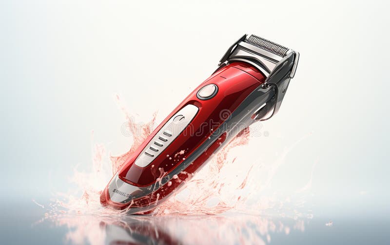 Red Guards for Clipper and Trimmer Blades on White -Generative Ai Stock ...