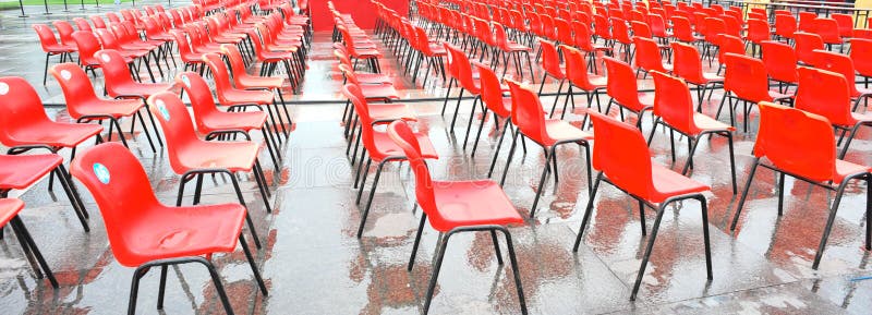 Red guest seats stock photo. Image of spectator, seats - 21289688