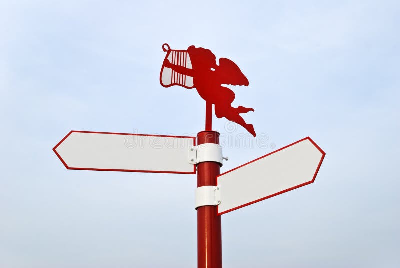 Red guide post stock image. Image of panel, concept, decision - 17597161