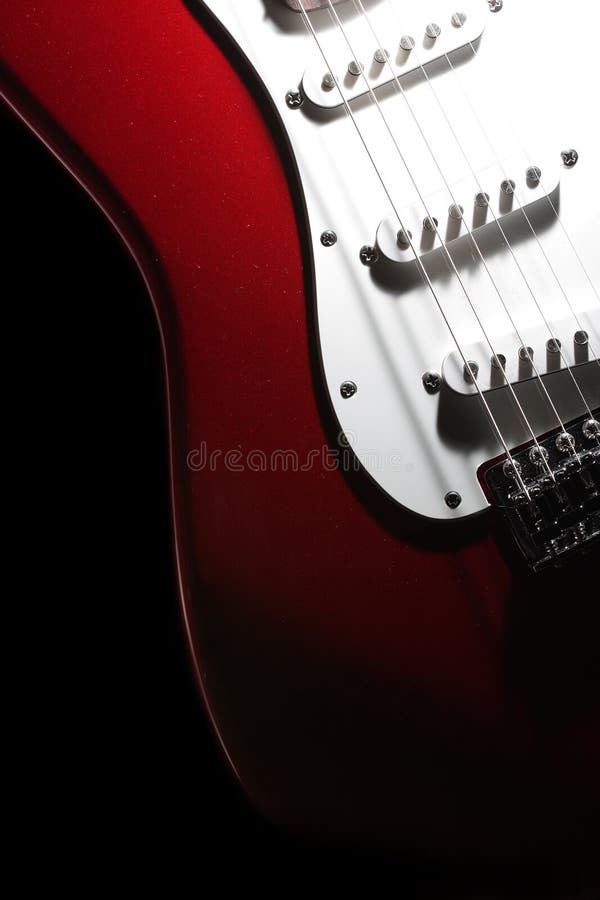 Red guitar stock photo. Image of backdrop, classical, entertainment ...