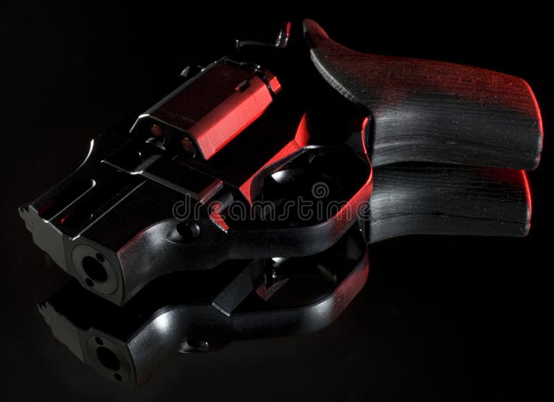 Red gun stock image. Image of white, handgun, black, cartridge - 19632723