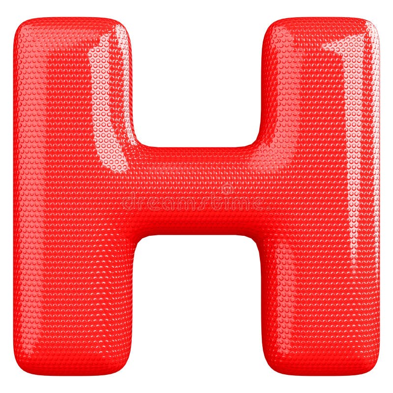 Red H Font 3D RenderWith White Background Design Stock Photo ...