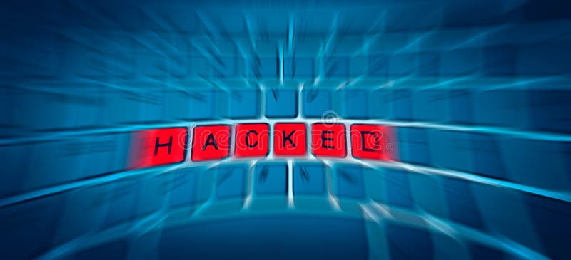 Red HACKED Key Keyboard Background Stock Photo - Image of hack, banking ...
