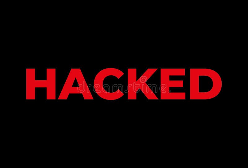 Red Hacked Text Vector Design Stock Illustration - Illustration of ...