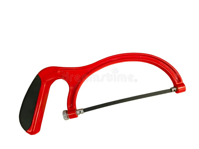 Red Hacksaw stock image. Image of toothed, isolated, sharp - 51032469