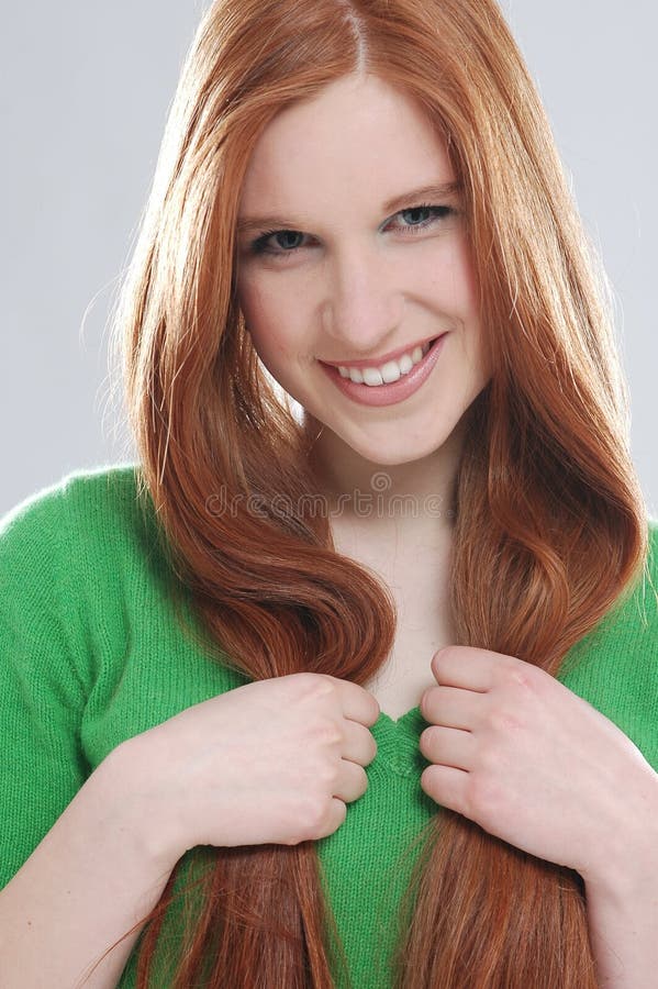 Red hair stock image. Image of nice, portrait, beauty - 2841865