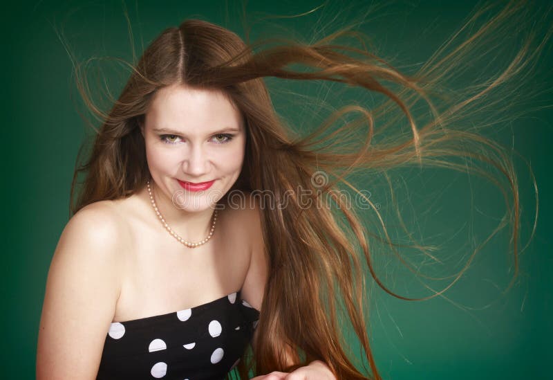 Red hair stock image. Image of green, pearls, face, cheerful - 8148939