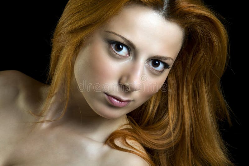 Red hair beautiful woman stock photo. Image of lips, stunning - 20713198