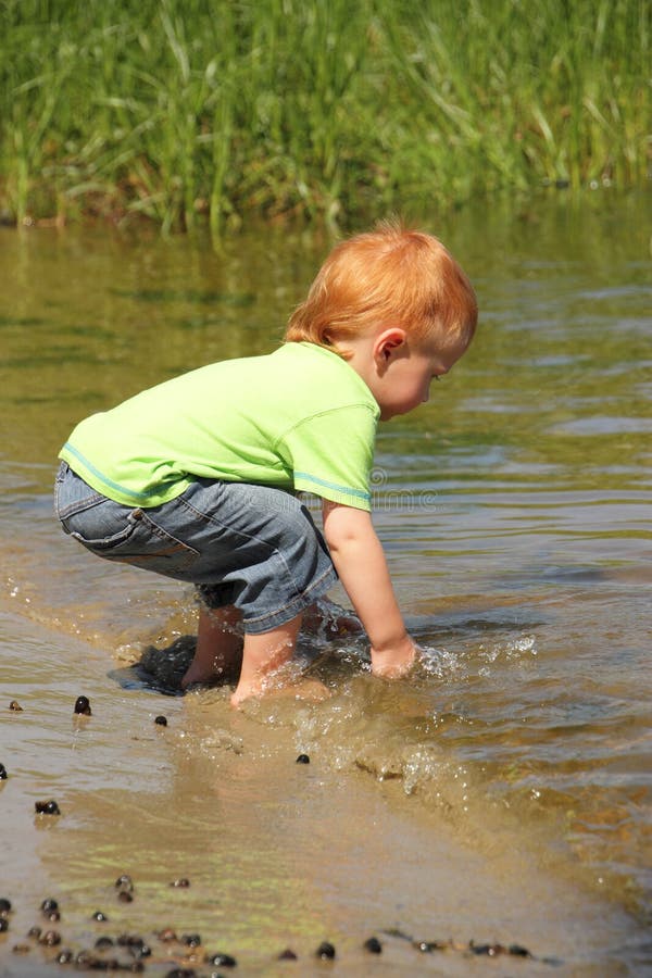 Red Hair Boy Open Air with Water Bottle Stock Image - Image of hair ...