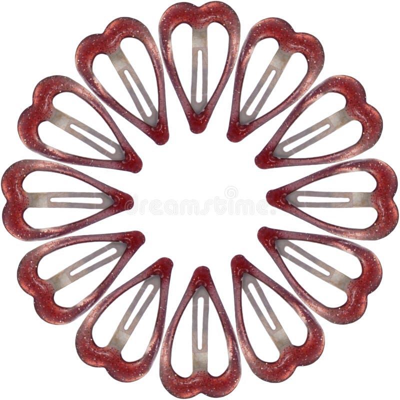 Red hair clips stock image. Image of isolated, styles - 51464801