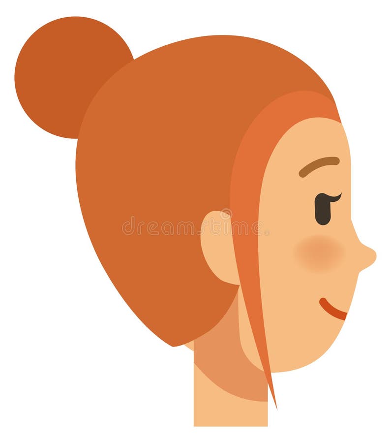 Red Hair Girl Cartoon Head Side View Stock Illustration - Illustration ... Red Hair Girl Cartoon Head Side View Stock Illustration - Illustration ...