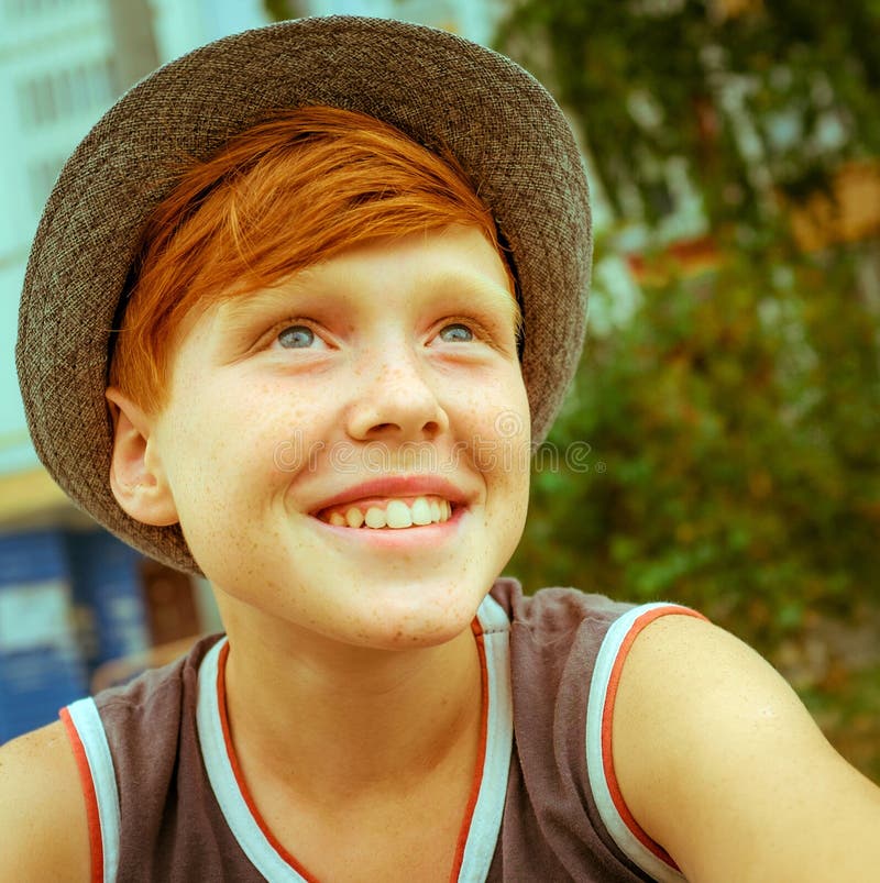 Red hair haired boy stock image. Image of learn, childhood - 62320371
