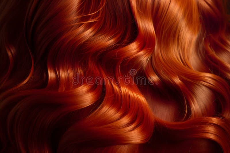 Red hair texture close up stock illustration. Illustration of beautiful ...