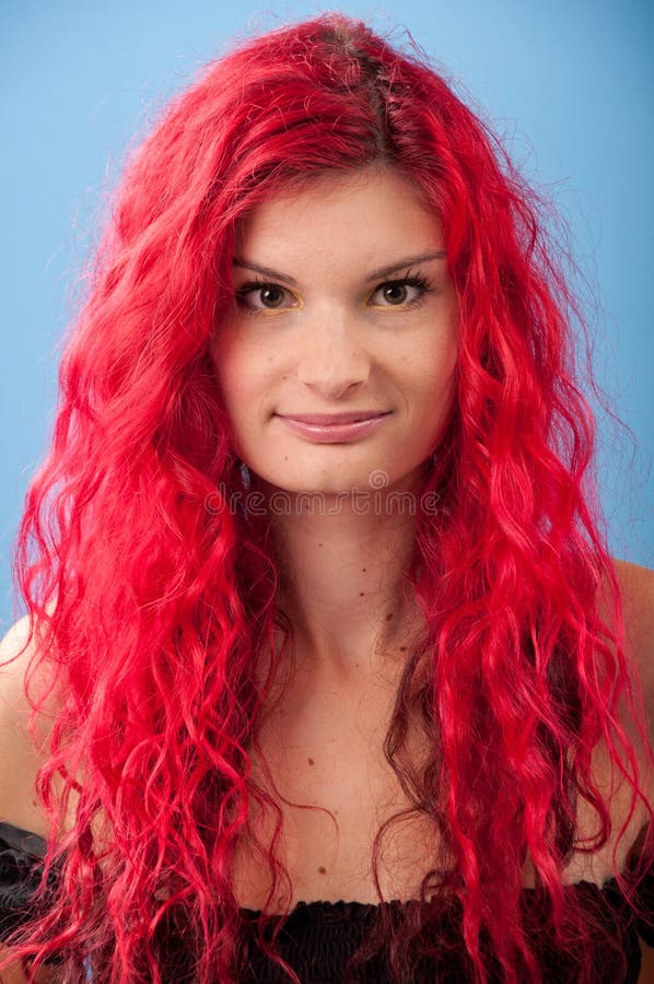 Red hair stock photo. Image of face, portrait, eyes, inblack - 34751052