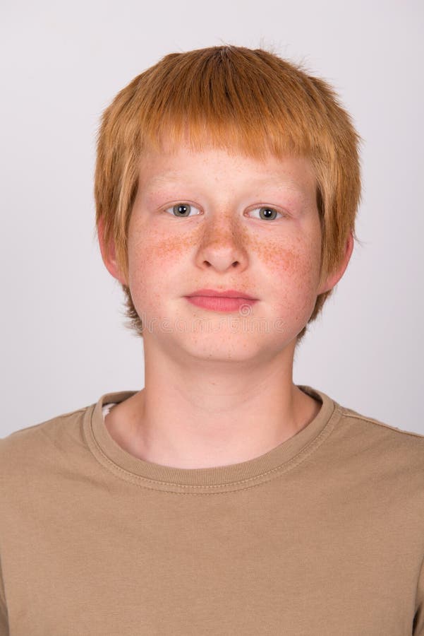 Red haired boy stock image. Image of cute, smiling, studio - 43762557