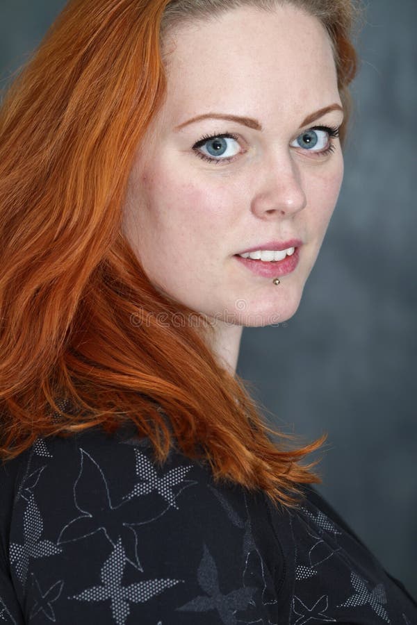 Red haired girl stock image. Image of facial, visage - 25038261
