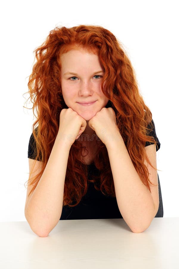 Red-haired girl stock image. Image of natural, bright - 39893223