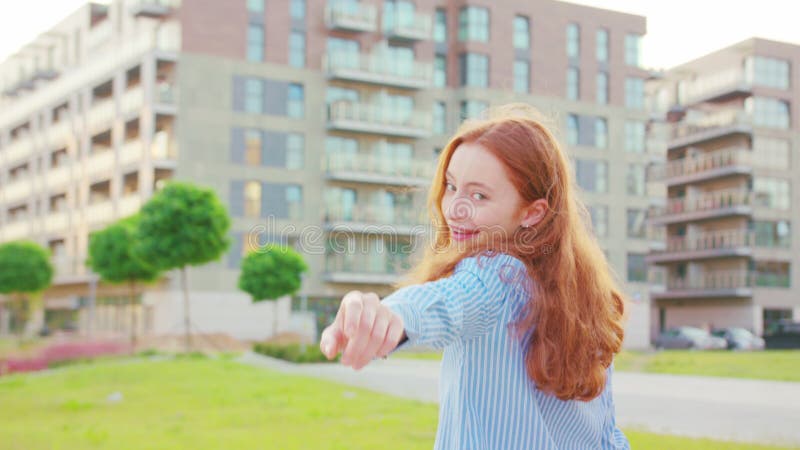 Red-haired Lady. Emotion stock image. Image of model - 153559741