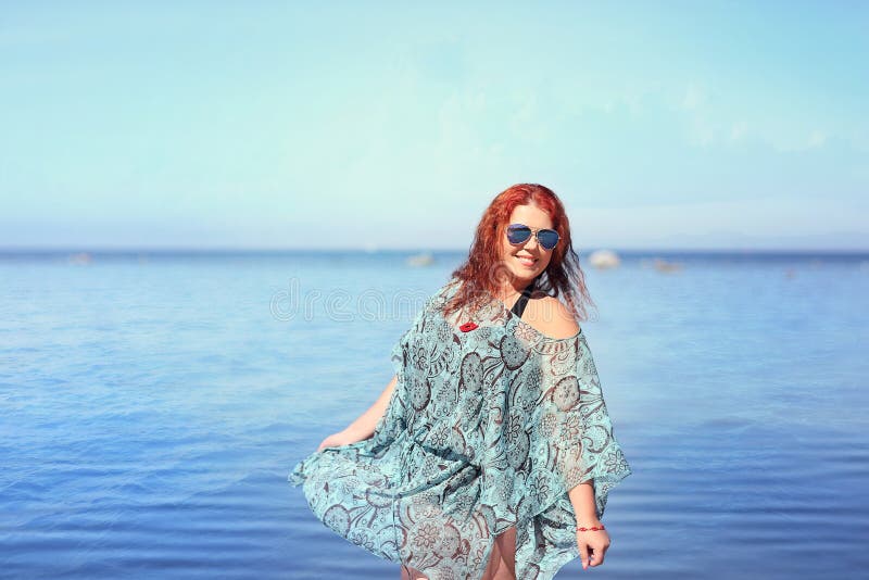 Plus Size Model Posing Like Fashion Models Stock Image - Image of ...