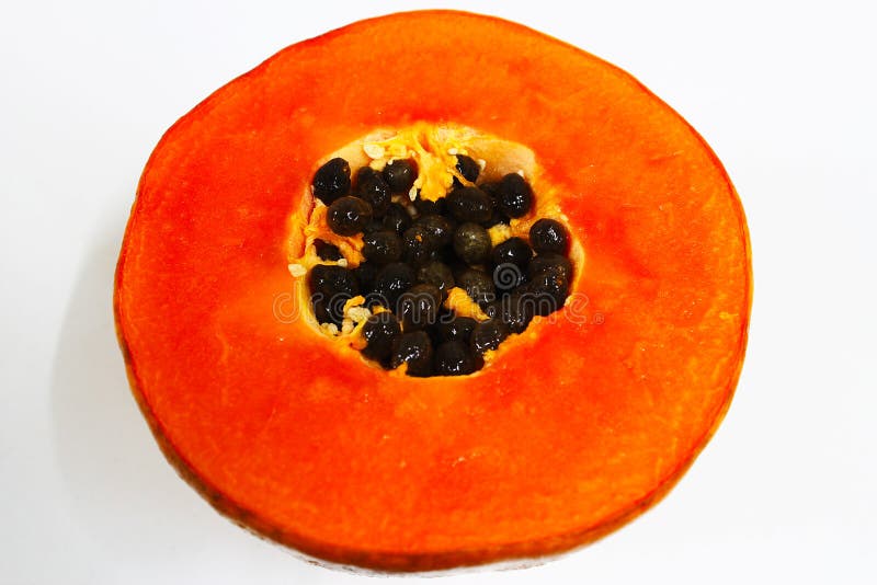 Red half ripe papaya stock photo. Image of asia, diet - 181063268