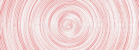Red Halftone Concentric Background. Dotted Radial Gradient Texture ...