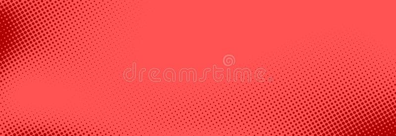 Red Halftone Pattern. Retro Comic Gradient Background. Bright Pixelated ...