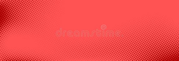 Red Halftone Pattern. Retro Comic Gradient Background. Bright Pixelated ...