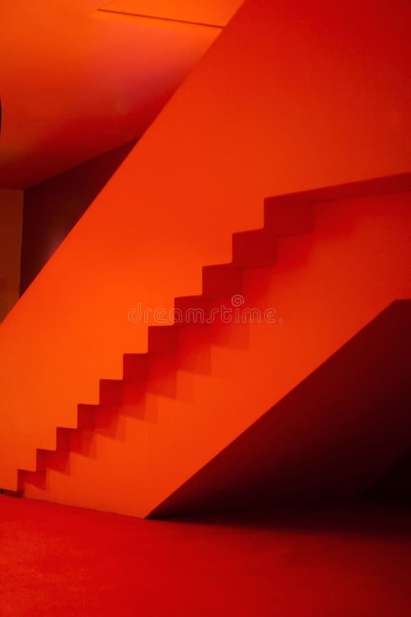 Red hall stock image. Image of interior, contemporary - 6458881