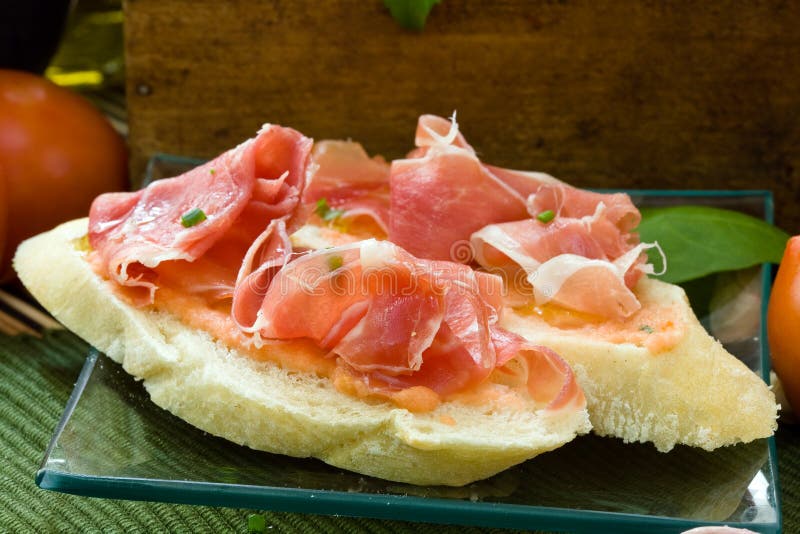 Red ham stock image. Image of meat, olive, gourmet, cured - 5246835