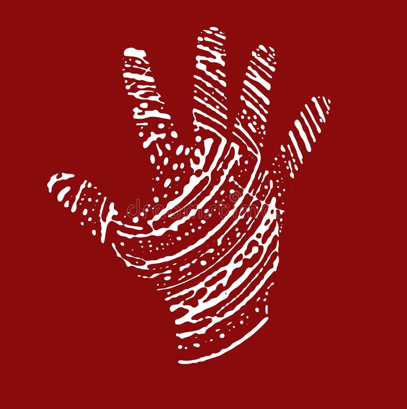 Red hand stock vector. Illustration of organic, ornamental - 24877474