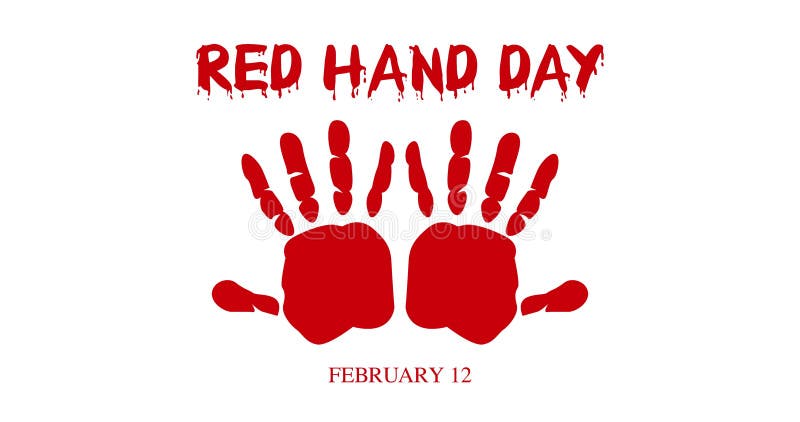 Red Hand Day Animation Video, Ideal for Red Hand Day Celebration Stock ...