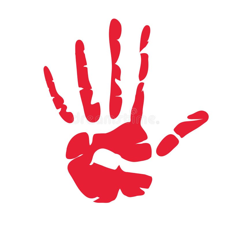 Red hand day campaign stock illustration. Illustration of gesture ...