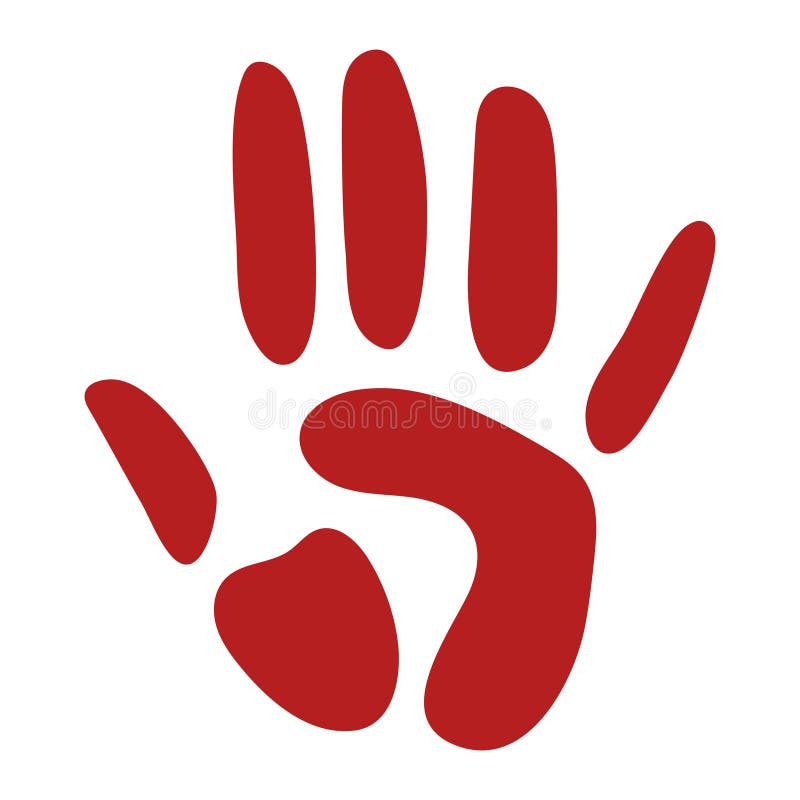 Red Hand Day Design Illustration Stock Vector - Illustration of ...
