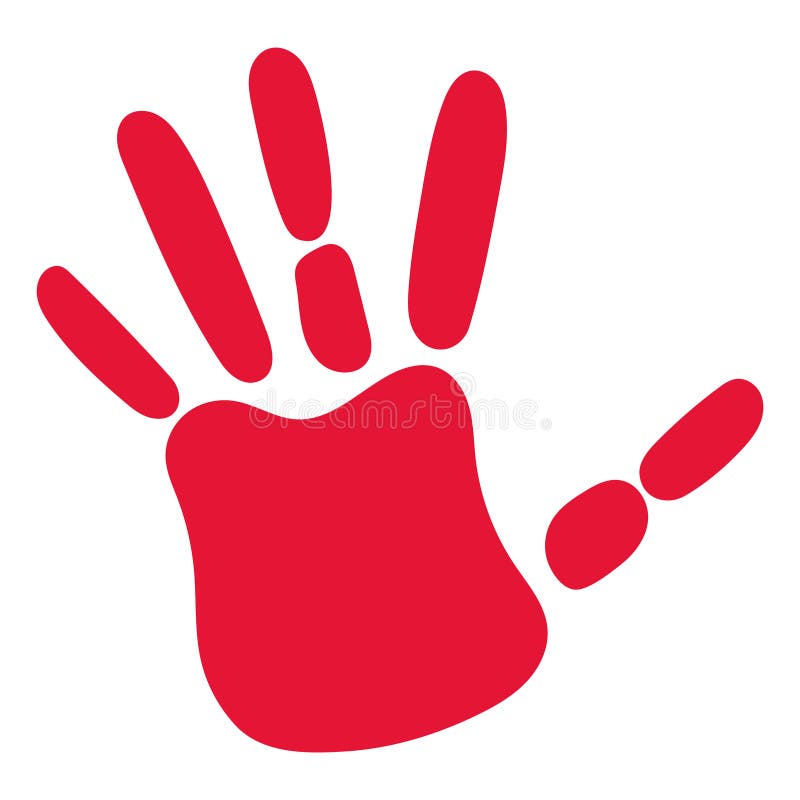 Red hand day design stock illustration. Illustration of palm - 301284237