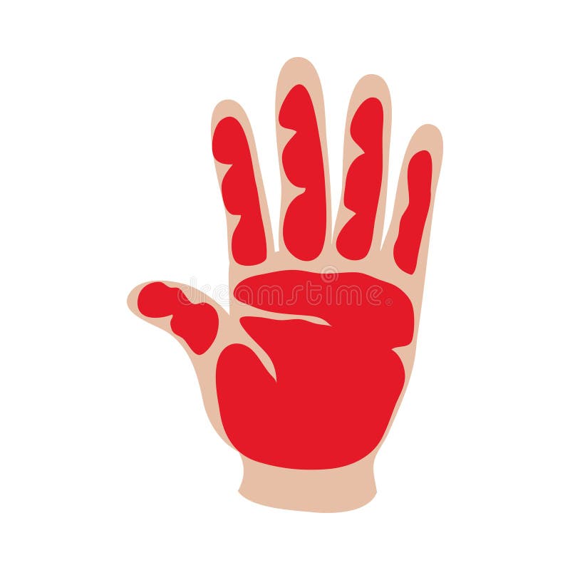 Red hand day help stock vector. Illustration of vector - 302129457