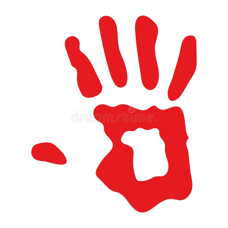 Red hand day illustration stock vector. Illustration of tradition ...