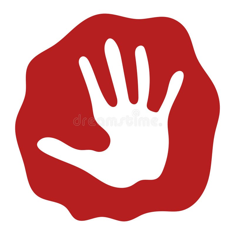 Red hand day illustraton stock illustration. Illustration of design ...