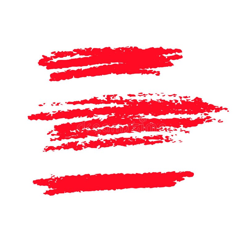 Red Marker Pen Highlighter Elements. Vector Illustration Stock ...