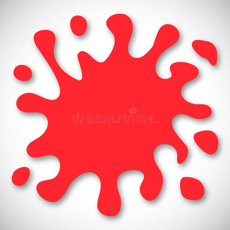 Red Hand Drawn Paint Splash Stock Vector - Illustration of inkblot ...