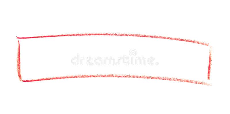 Red Hand Drawn Pencil Rectangle Frame Stock Illustration - Illustration ...