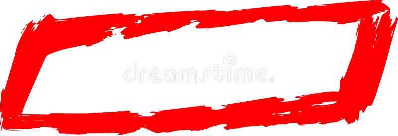 Red Hand-drawn Rectangular Frame Stock Vector - Illustration of vector ...