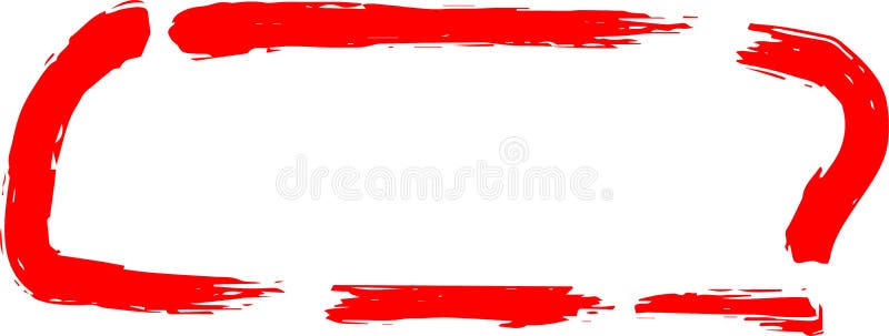 Red Hand-drawn Rectangular Frame Stock Vector - Illustration of simple ...